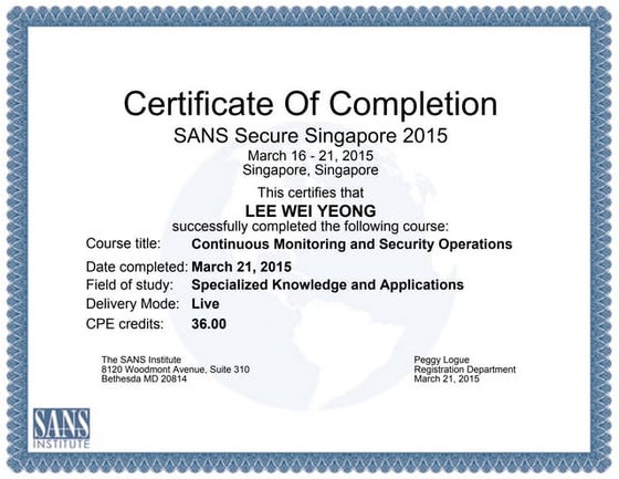 Certificate of Completion | PDF