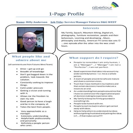 1 Page Profile - BA | DOCX