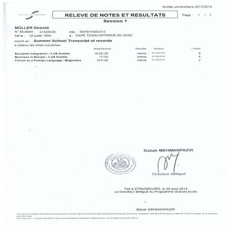 MULLER Dewald (1) | PDF