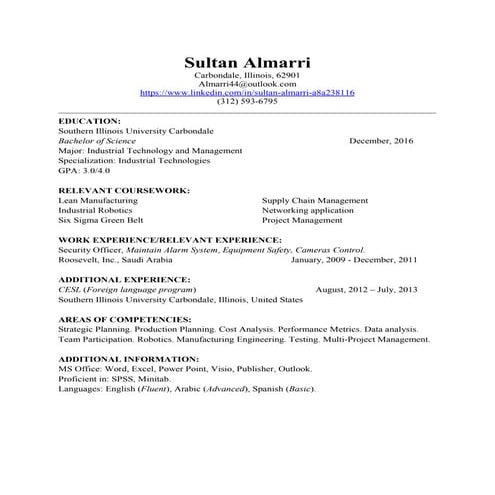 Resume final draft_Sultan | PDF