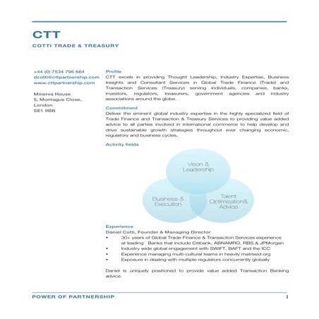 CTT Profile.pdf | PDF | Business Banking & Finance | Business