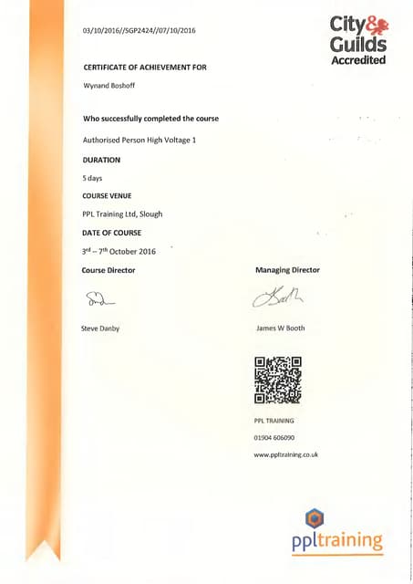 Testing and Inspection Certificate | ODT | Standardized Testing ...