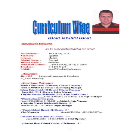 ISMAIL CV | DOC