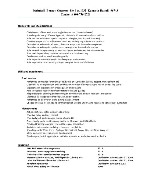 Cory resume | DOCX | Food Industry | Industries