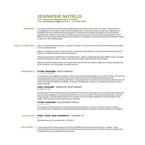 Jerri McCombs Professional Resume | DOCX