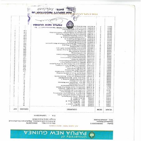 University transcript | PDF