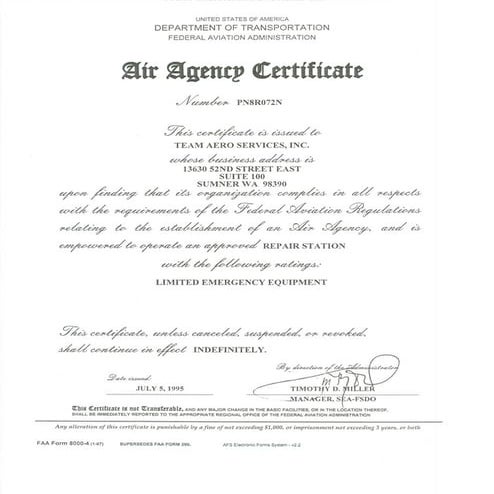 FAA CERTIFICATE | PDF