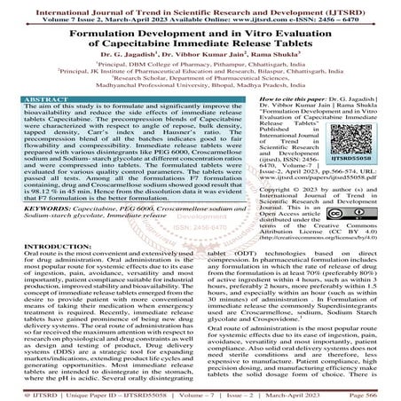 Formulation Development and in Vitro Evaluation of Capecitabine ...