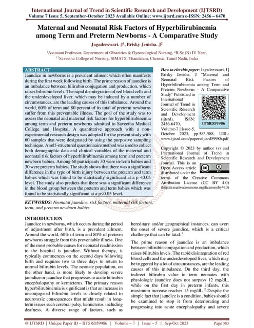 Neonatal hyperbilirubinemia | PPT | Pregnancy | Reproductive Health