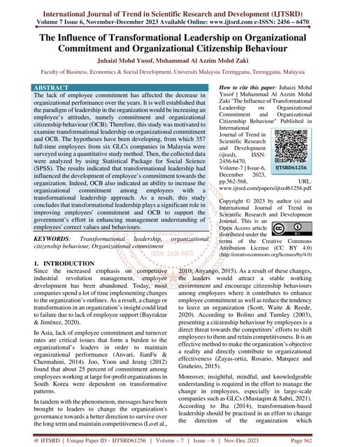 Antecedents of Organizational Commitment of Lecturer in South Sumatera | PDF