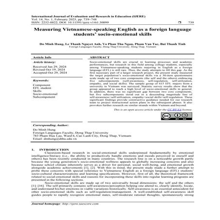 Measuring Vietnamese-speaking English as a foreign language students ...