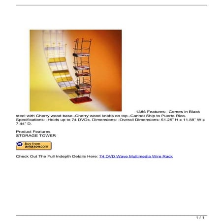 74 DVD Wave Multimedia Wire Rack | PDF
