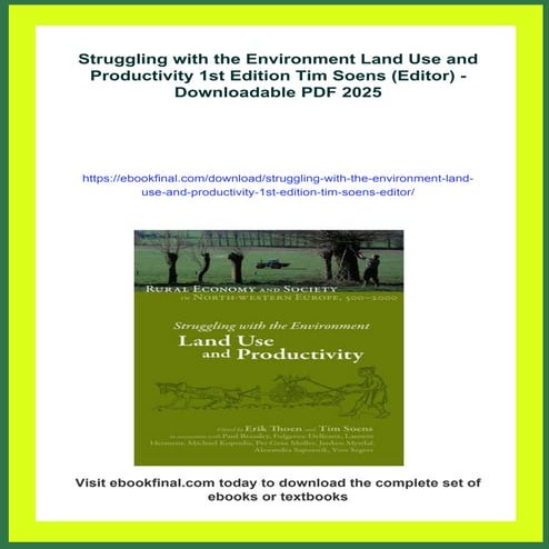 Struggling with the Environment Land Use and Productivity 1st Edition ...