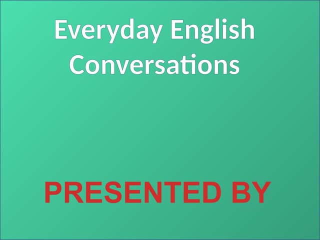 Conversational English Introducing a Friend | PPTX