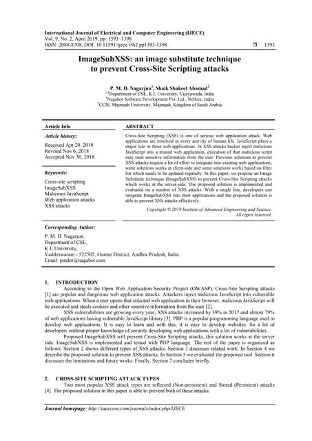 Tracing Out Cross Site Scripting Vulnerabilities In Modern Scripts Pdf