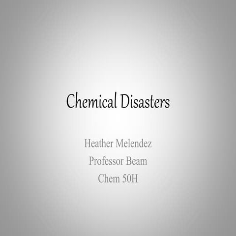 Chemical Disasters | PPTX