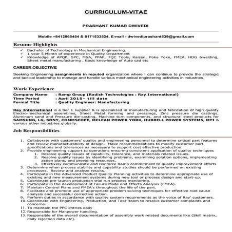 Prashant Dwivedi_CV (1) (1) | PDF