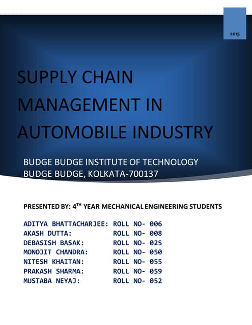 Supply chain management ppt | PPTX