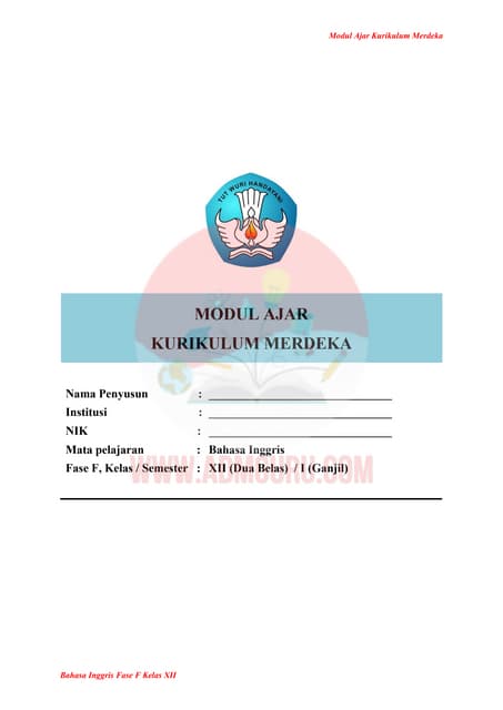 Modul Ajar B Inggris Kelas 9 Kurikulum Merdeka | PDF