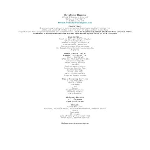 Gabrielle Resume | DOCX
