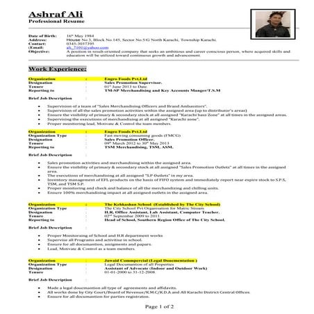 Ashraf Ali resume | DOC