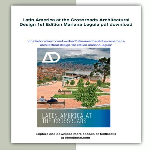 Latin America at the Crossroads Architectural Design 1st Edition ...