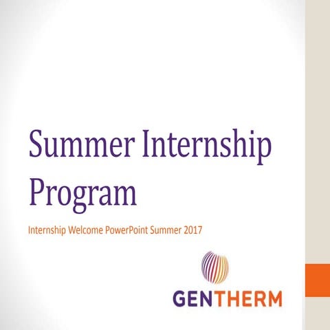 Gentherm Internship Program | PPTX