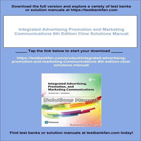 Integrated Advertising Promotion and Marketing Communications 8th ...