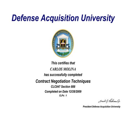 DAU_Contract Negotiation Techniques | PDF