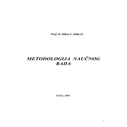 74344813 metodologija-naučnog-rada | PDF