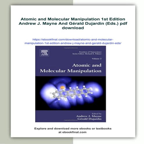 Atomic and Molecular Manipulation 1st Edition Andrew J. Mayne And ...