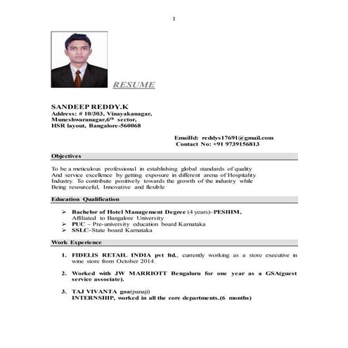sandeep cv (1) | DOCX