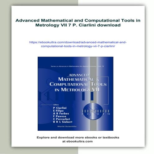 Advanced Mathematical and Computational Tools in Metrology VII 7 P ...