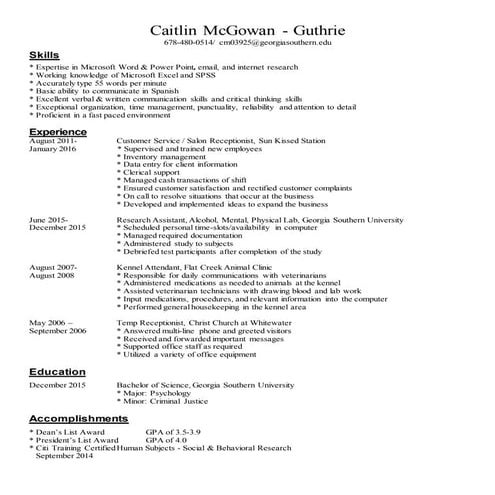 McGowan_Resume_2016 | PDF