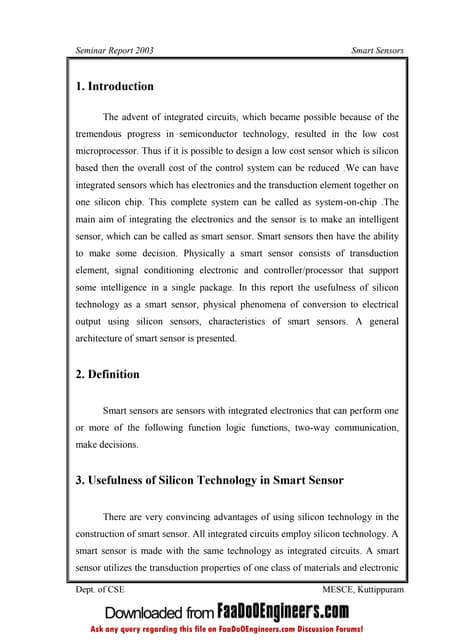 Examining Gas Sensor Technologies to Reveal the Future | PDF