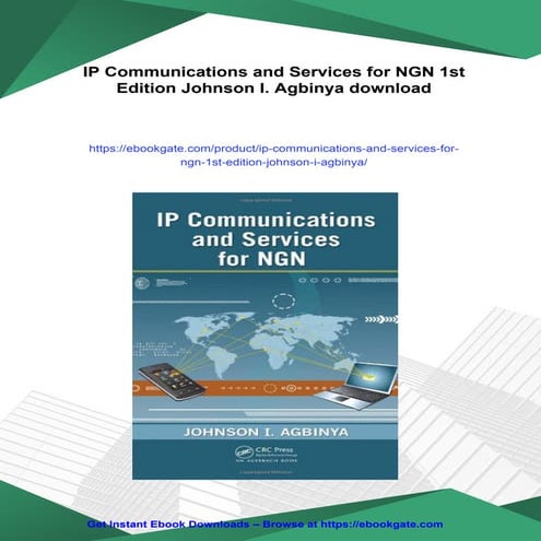 IP Communications and Services for NGN 1st Edition Johnson I. Agbinya | PDF