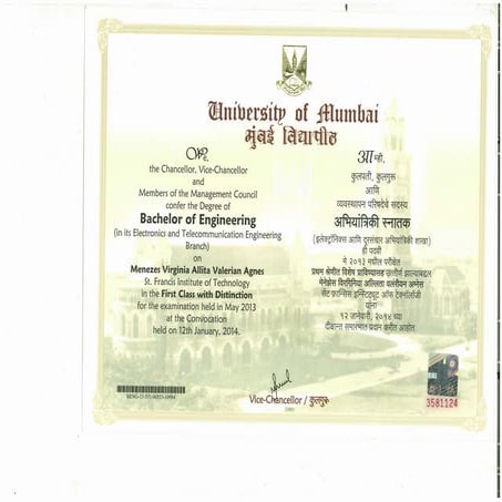 University B.E. degree | PDF