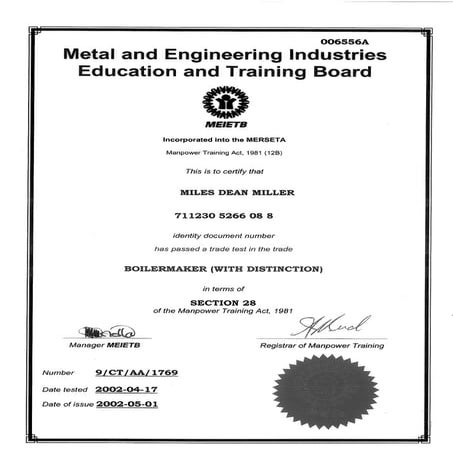 TRADE CERTIFICATE | PDF