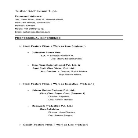 Tushar Tupe Resume | PDF