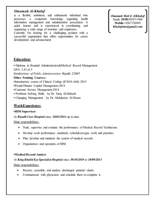 medina resume | DOCX | Professional School | Postgraduate Education