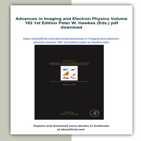 Advances in Imaging and Electron Physics Volume 182 1st Edition Peter W ...