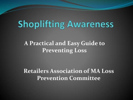 Most shoplifted items | PPT