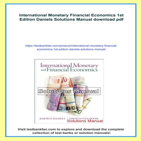 International Monetary Financial Economics 1st Edition Daniels Solutions Manual | PDF