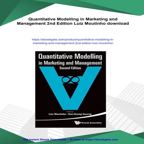 Quantitative Modelling in Marketing and Management 2nd Edition Luiz ...