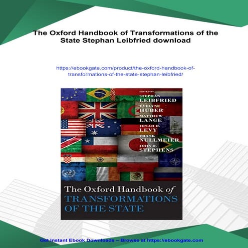 The Oxford Handbook of Transformations of the State Stephan Leibfried | PDF