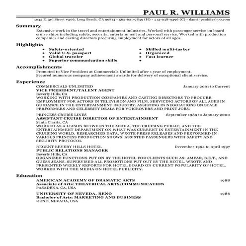 PAUL WILLIAMS Resume | PDF