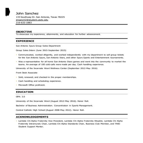Hunter Resume Complete | DOC
