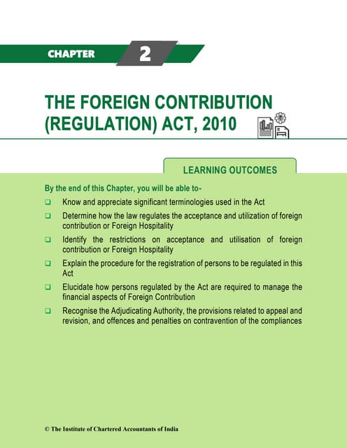 FCRA (Foreign Contribution (Regulation) Act ) 2010 | PPTX