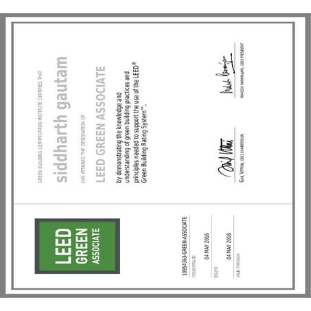 GREEN ASSOCIATE CERTIFICATE | PDF