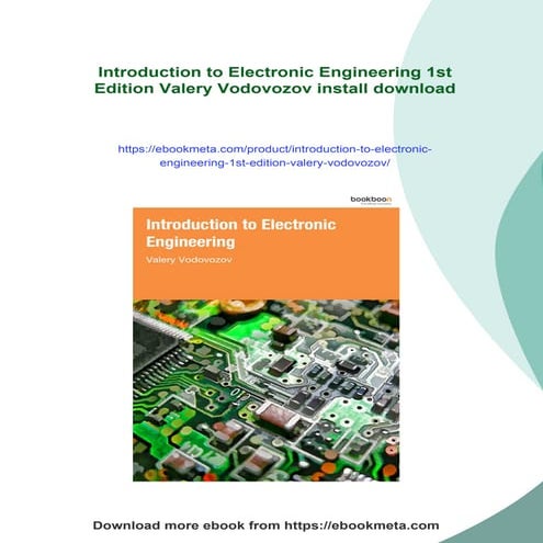 Introduction to Electronic Engineering 1st Edition Valery Vodovozov | PDF